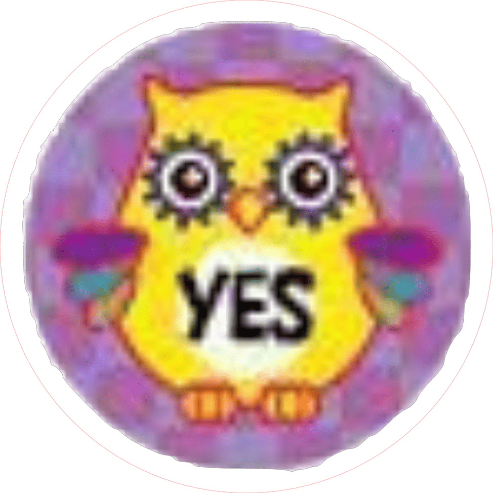 Teacher Reward Stickers Owl - Yes! - Strathdon Crafts