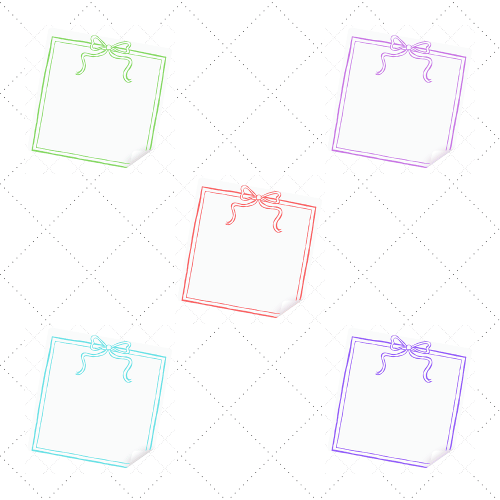NotePad Square - Bow Designs - Strathdon Crafts