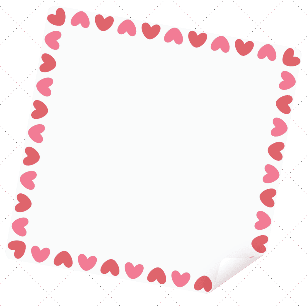 NotePad Square - Hearts Designs - Strathdon Crafts